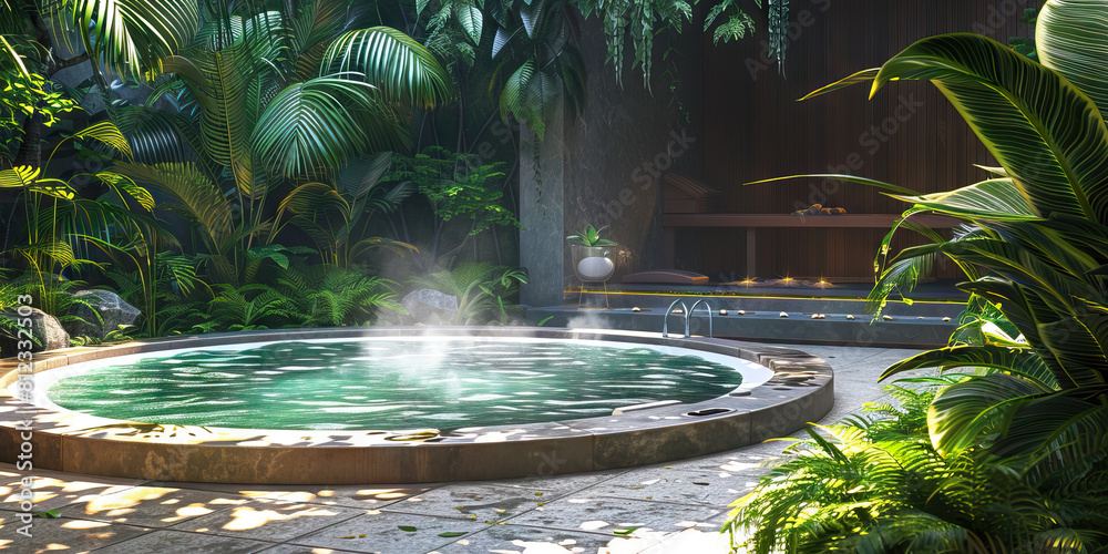 Zen Spa Oasis: An escape to serenity, boasting a Jacuzzi, steam room ...