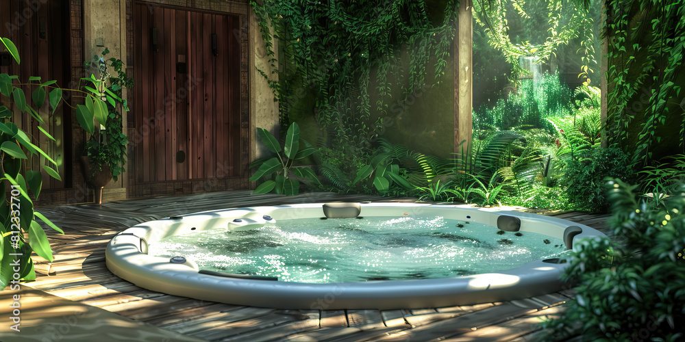 Zen Spa Oasis: An escape to serenity, boasting a Jacuzzi, steam room ...
