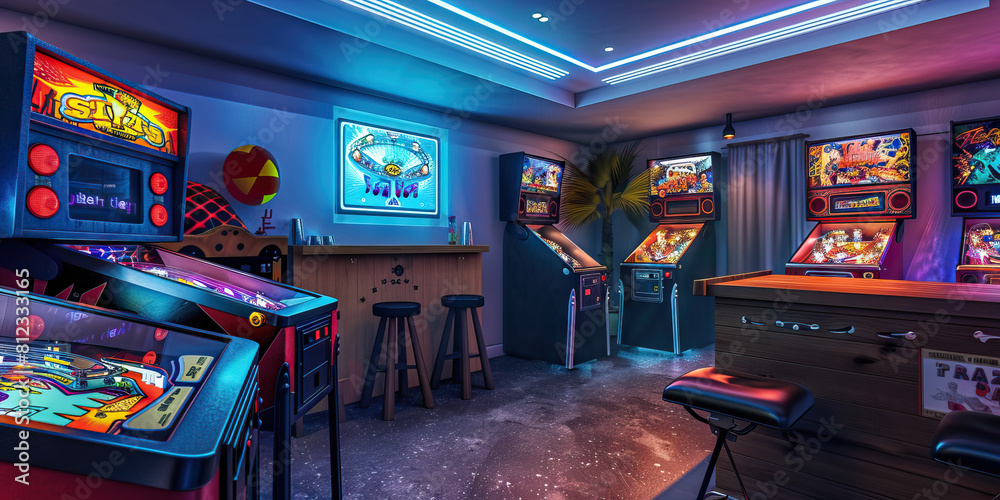 Retro Game Room: A throwback to the 80s or 90s, with classic arcade ...