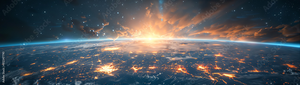 An astronaut's view of Earth from the International Space Station. The ...