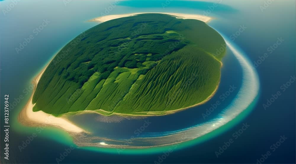 ฺBeautiful 3D map of land, river - high angle. World showing the earth ...