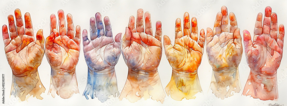 cute colored cartoon drawing style representing a series of children's ...