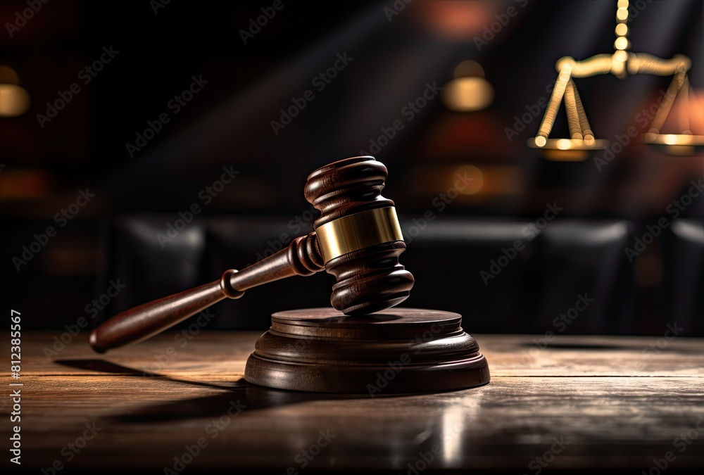 Law theme, mallet of judge, wooden gavel in courtroom Stock Photo ...