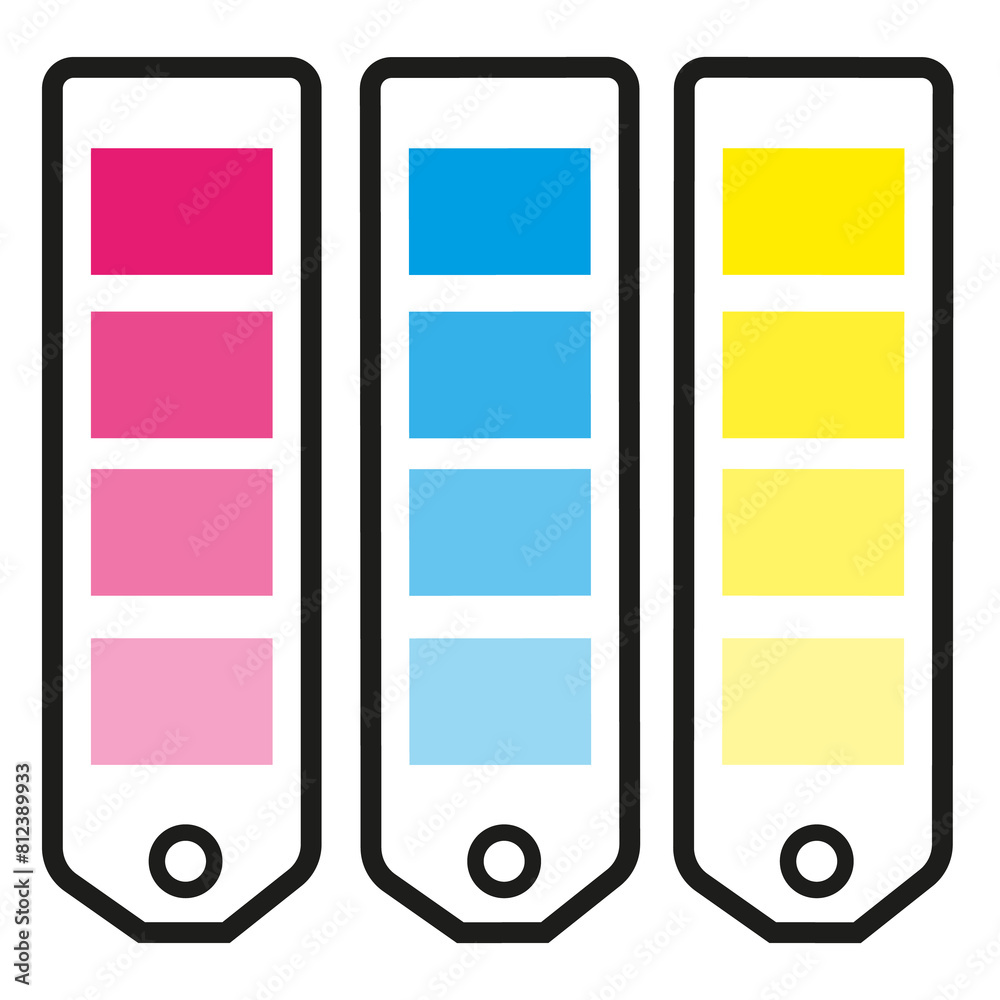 Icono de paleta de colores. Ilustración de paleta de colores sin fondo ...