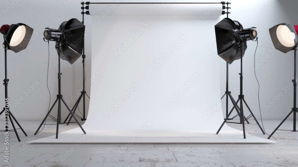 Professional Photo Studio Background. Photography Equipment in Studio ...