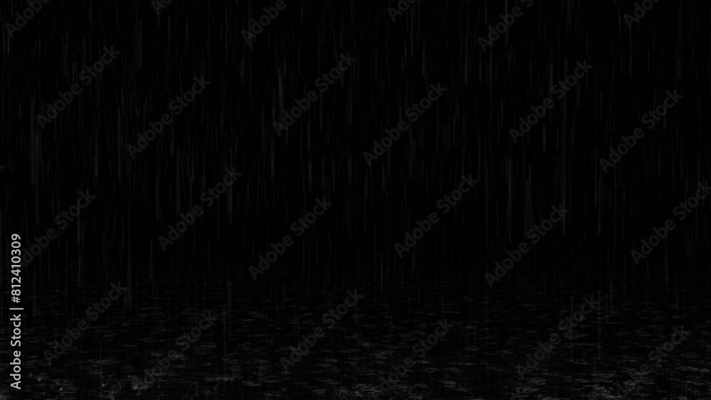 Rain animated, Element Stock Overlay 4k Animation, with alpha channel ...