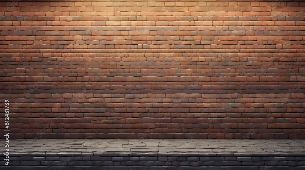 2D game level brick wall design, brick texture with simple details ...