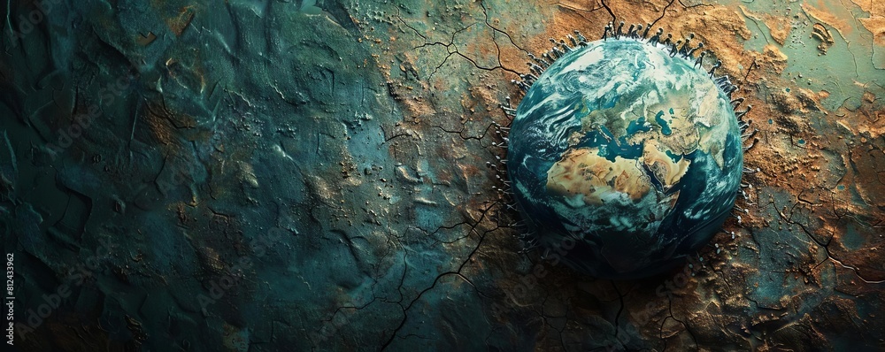 A powerful image of Earth cracking under the weight of tiny human ...