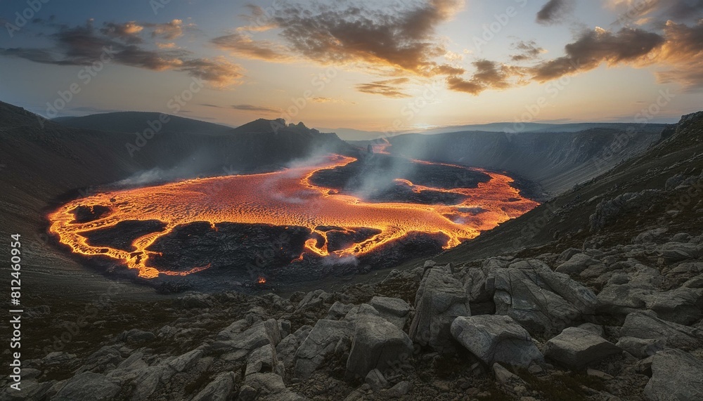 vast hellscape where fire is visible, beautiful and eerie landscapes ...