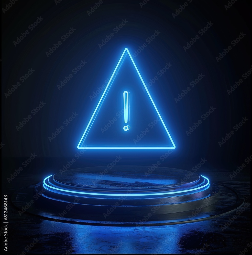 triangular warning sign on top and exclamation mark inside the triangle ...