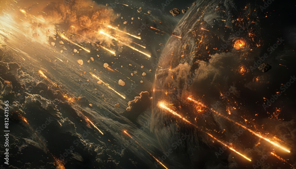 Show a series of comets, asteroids, and meteorites displayed in a ...