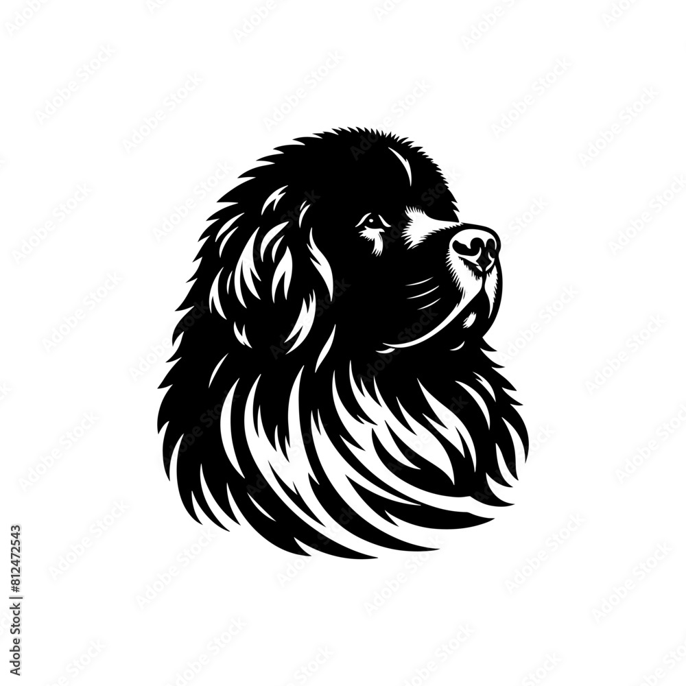 Newfoundland Dog Vector Silhouette - Capturing the Majestic Presence ...