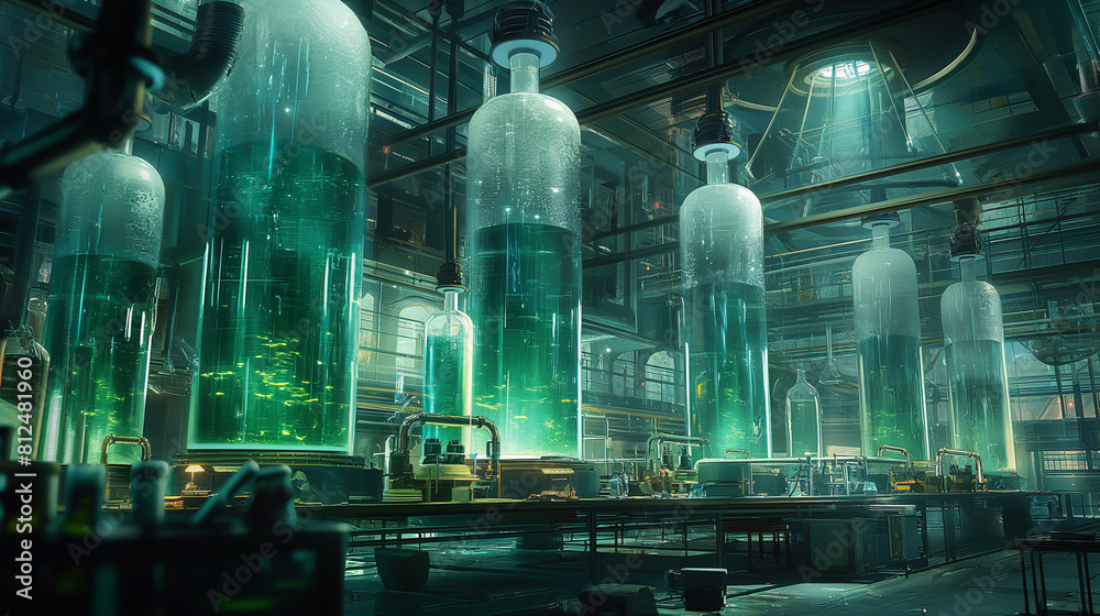 Scientists are working in a lab full of weird and wonderful equipment ...