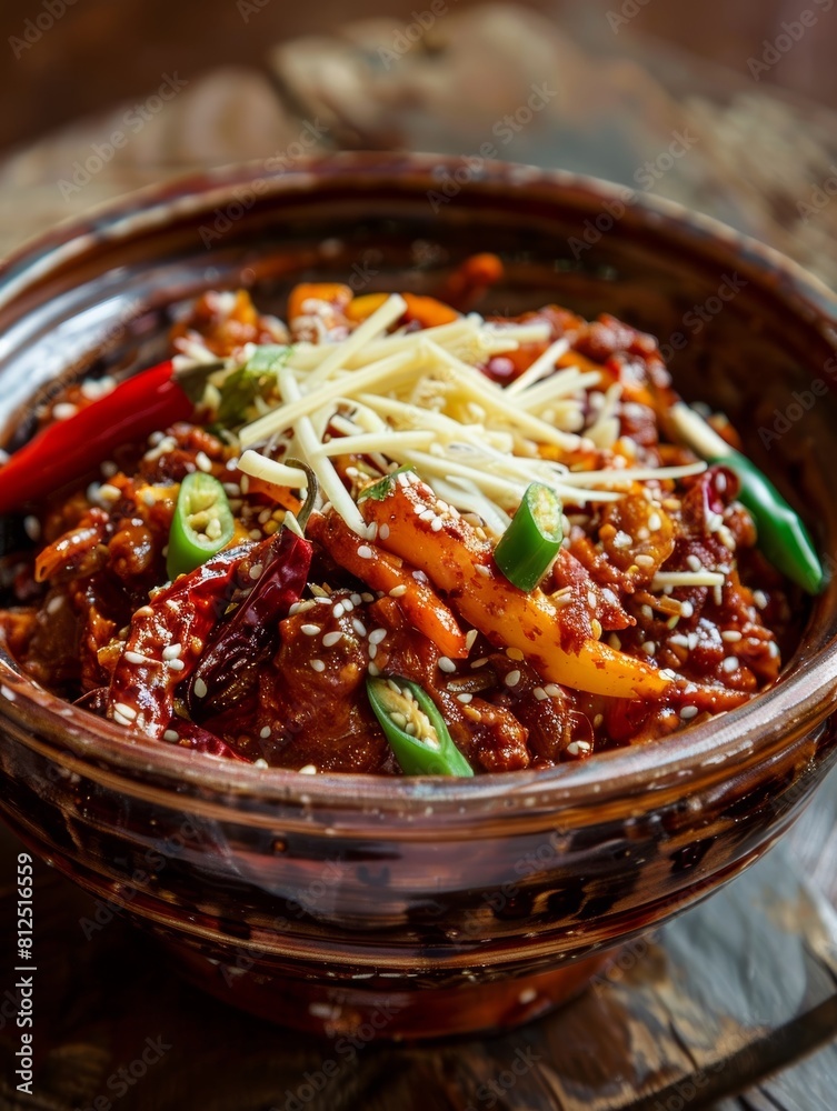 Bhutanese ema datshi, a traditional spicy chili and cheese curry ...