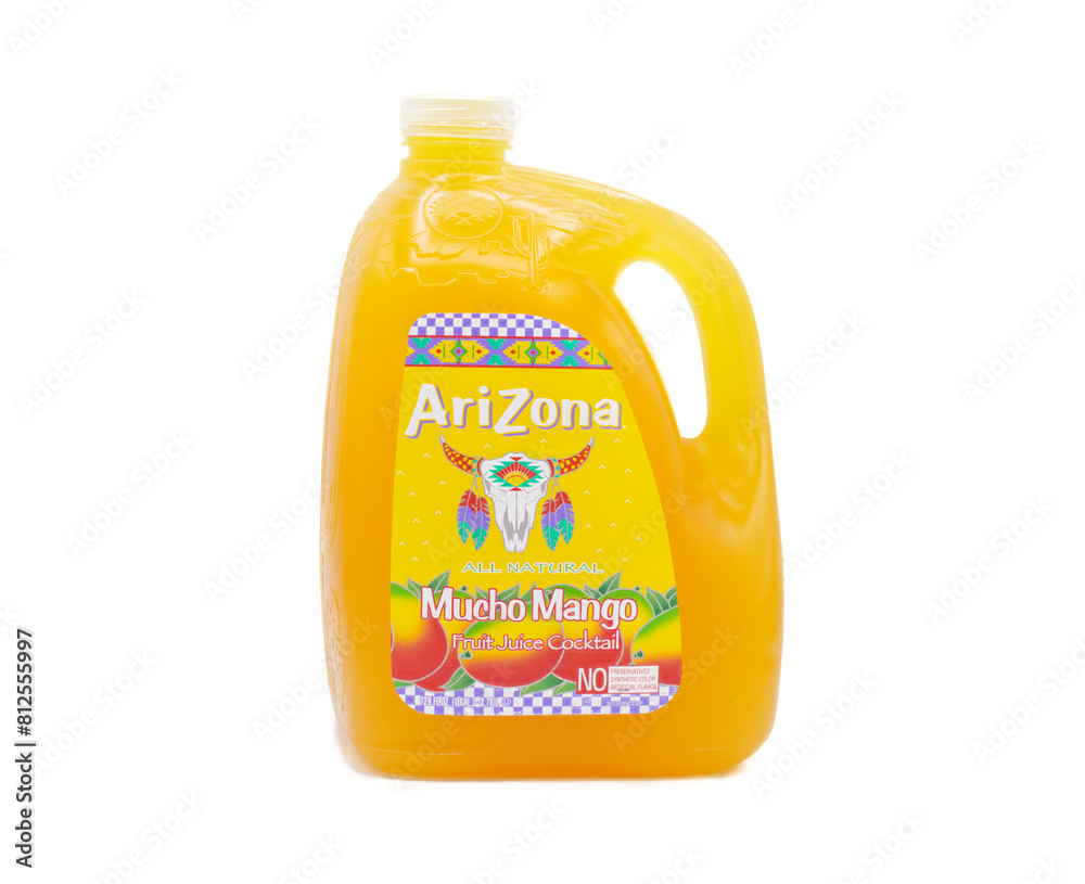 Ocala, FL 5-6-2024 plastic bottle or can of Arizona brand 100 percent ...
