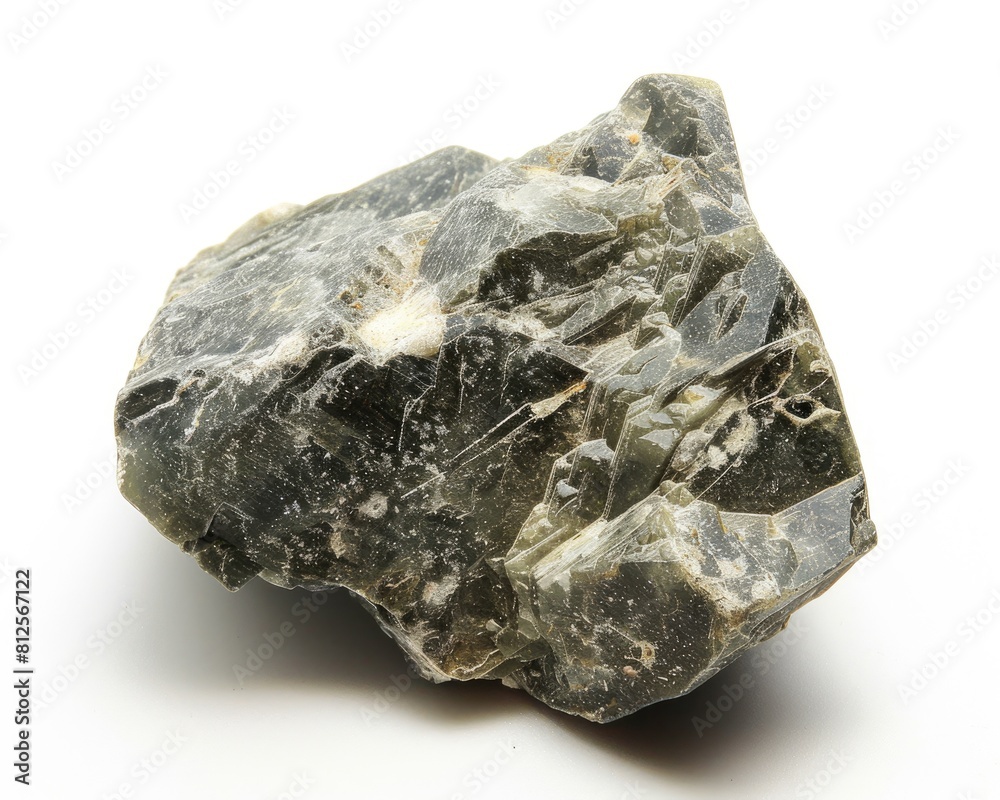 Nepheline Syenite Rock Cutout on White Background. Raw Natural Stone ...