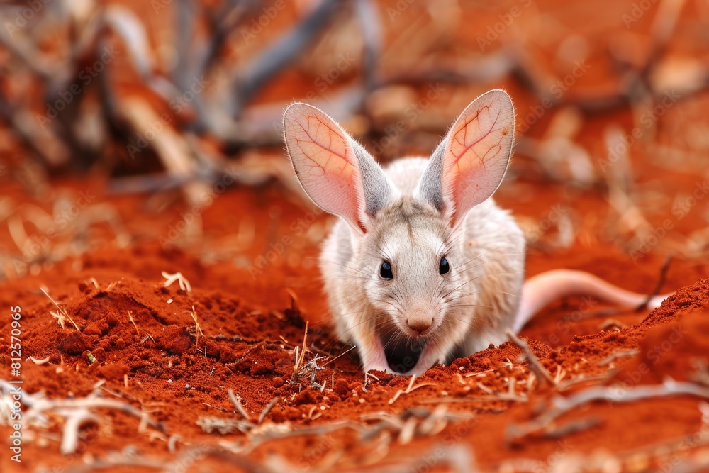 Marsupial Wonders: Captive Bilby on Red Soil. A Peek into Australia's ...