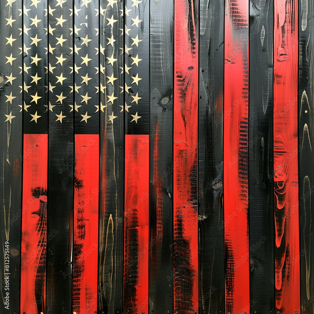 Black And Red American Flag Meaning