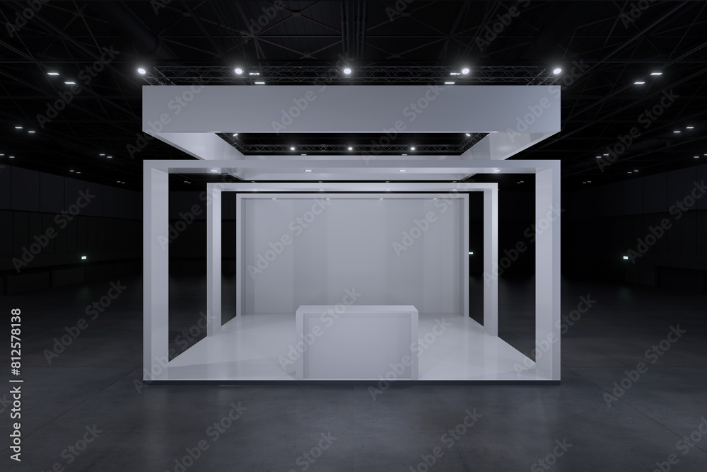 Exhibition stand for mockup and Corporate identity,Display design.Empty ...
