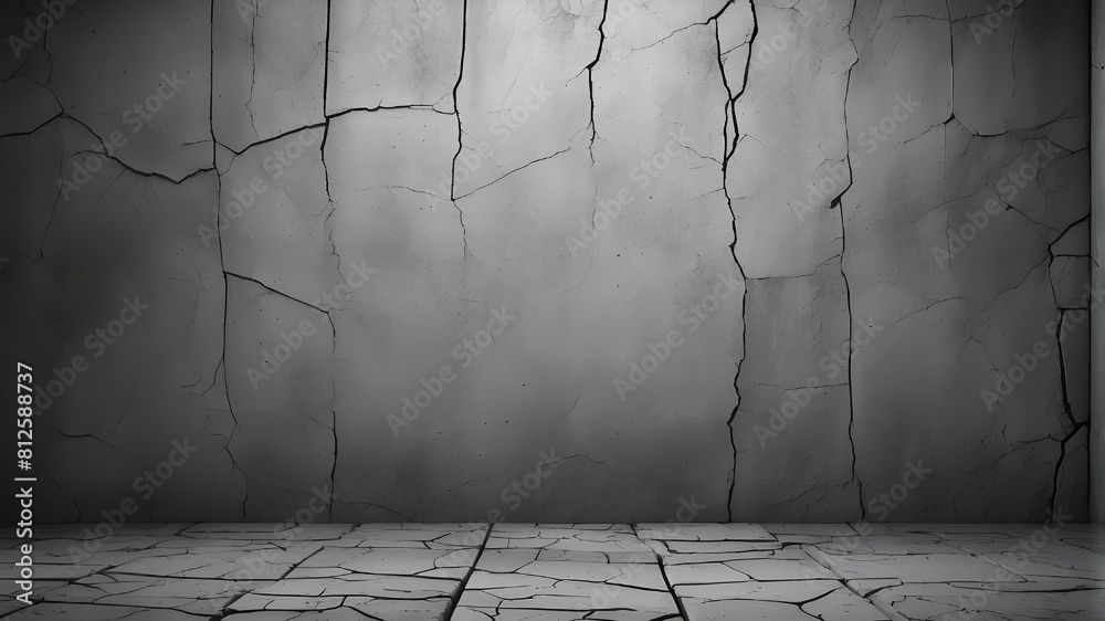 Cement cracks, dusty old movie effect texture, grimy concrete facade ...