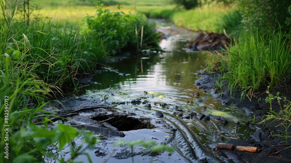 Dispose of wastewater in the pond leading to pollution Close proximity ...