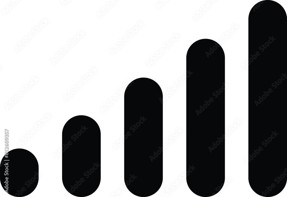 WiFi wireless internet signal flat icon symbol. Connect of network. Bar ...