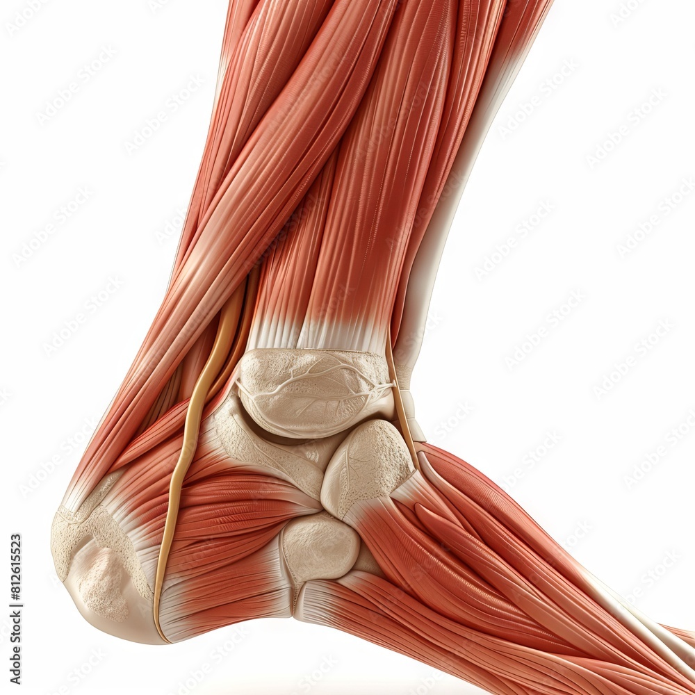 This is a detailed diagram of the muscles and tendons of the human foot ...