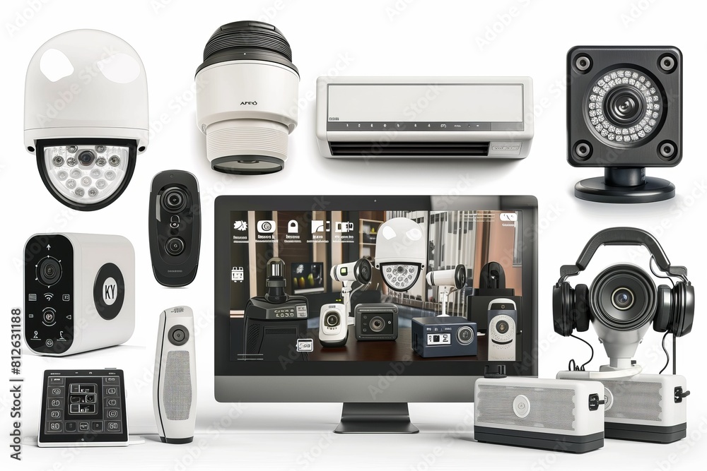 Digital security cameras in smart homes safeguard studio setups, secure ...