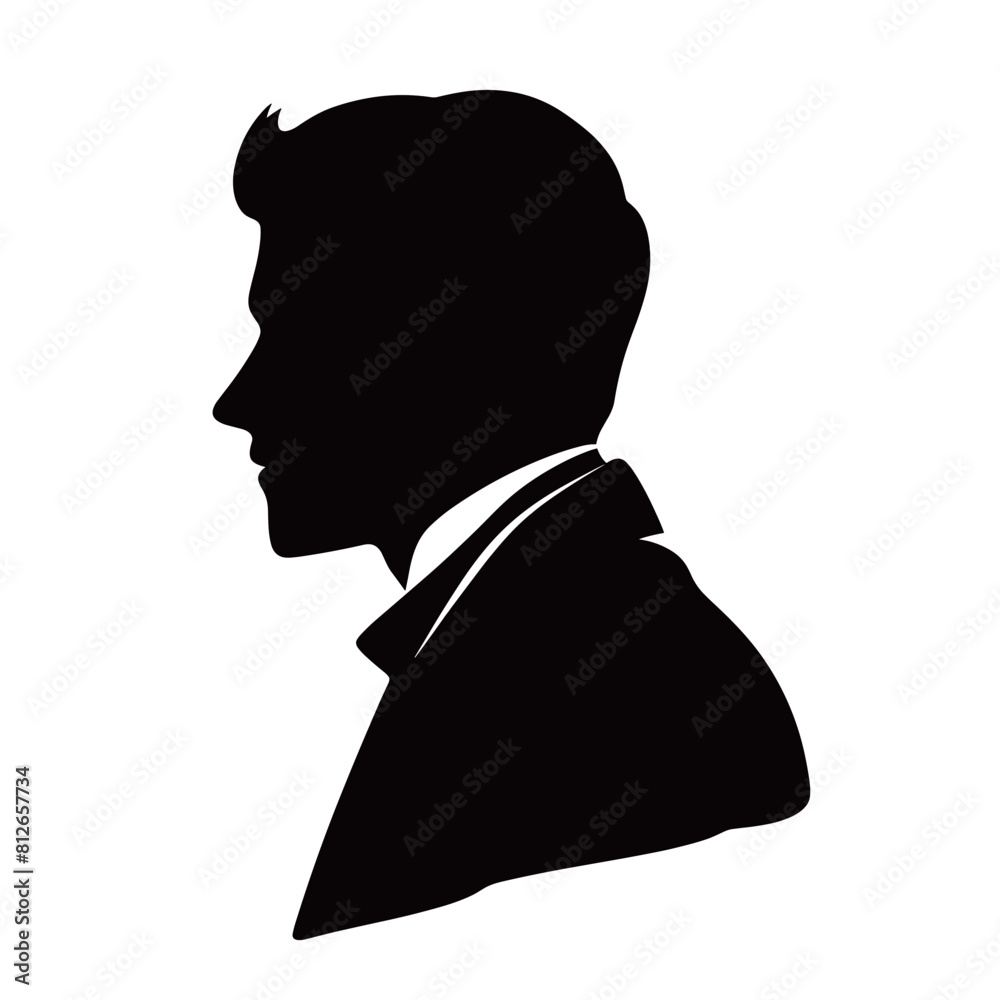 Man silhouette design isolated on white background. Man vector ...