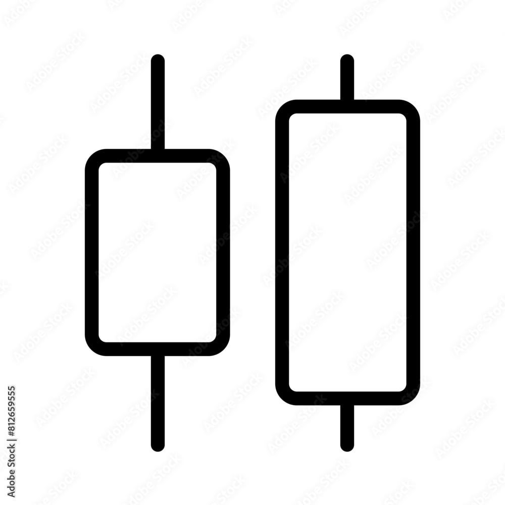 Horizontal center distribution icon from user interface collection Thin ...