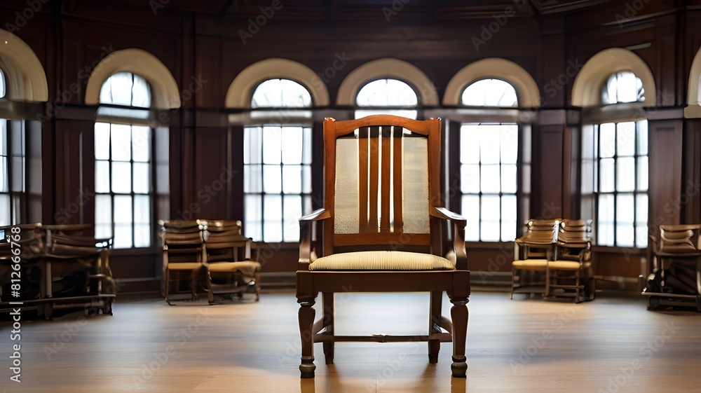 George Washington's Rising Sun Chair in the Restored Assembly Room at ...