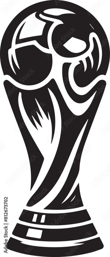 FIFA World Cup Trophy vector silhouette illustration. Black cup ...