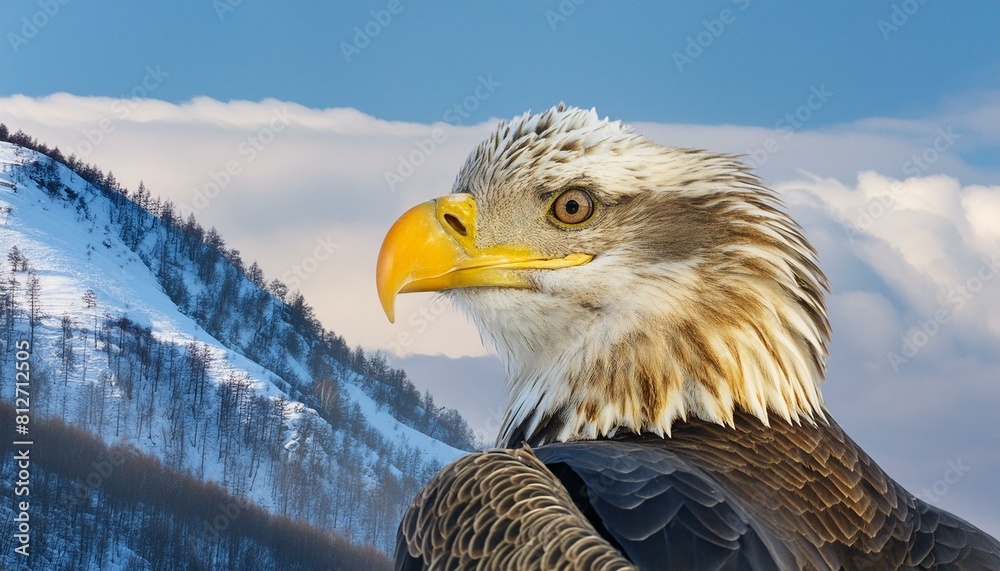 The majestic eagle soars through the sky, a symbol of freedom, a wonder ...