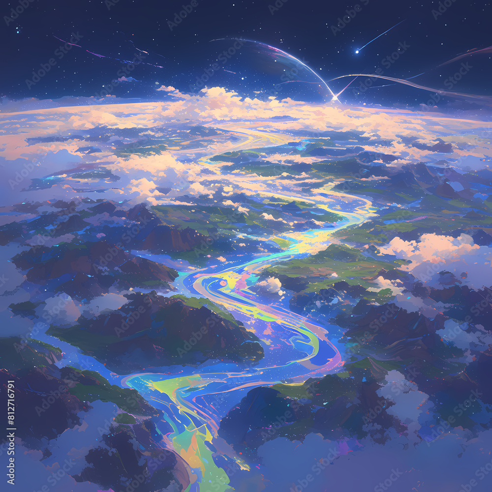 Spectacular Space-themed Riverscape: A Stunning Satellite Snapshot of ...