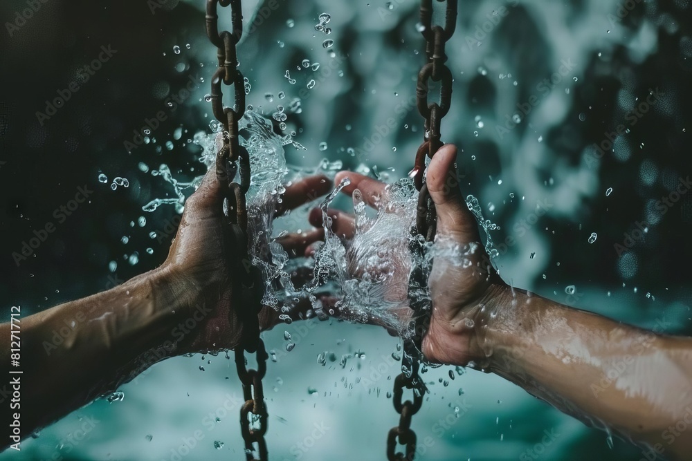 hands breaking through chains symbolic of overcoming selfdoubt and ...