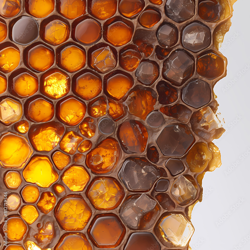 Microscopic Close-up of Beehive Cells Showcasing Intricate Detail and ...