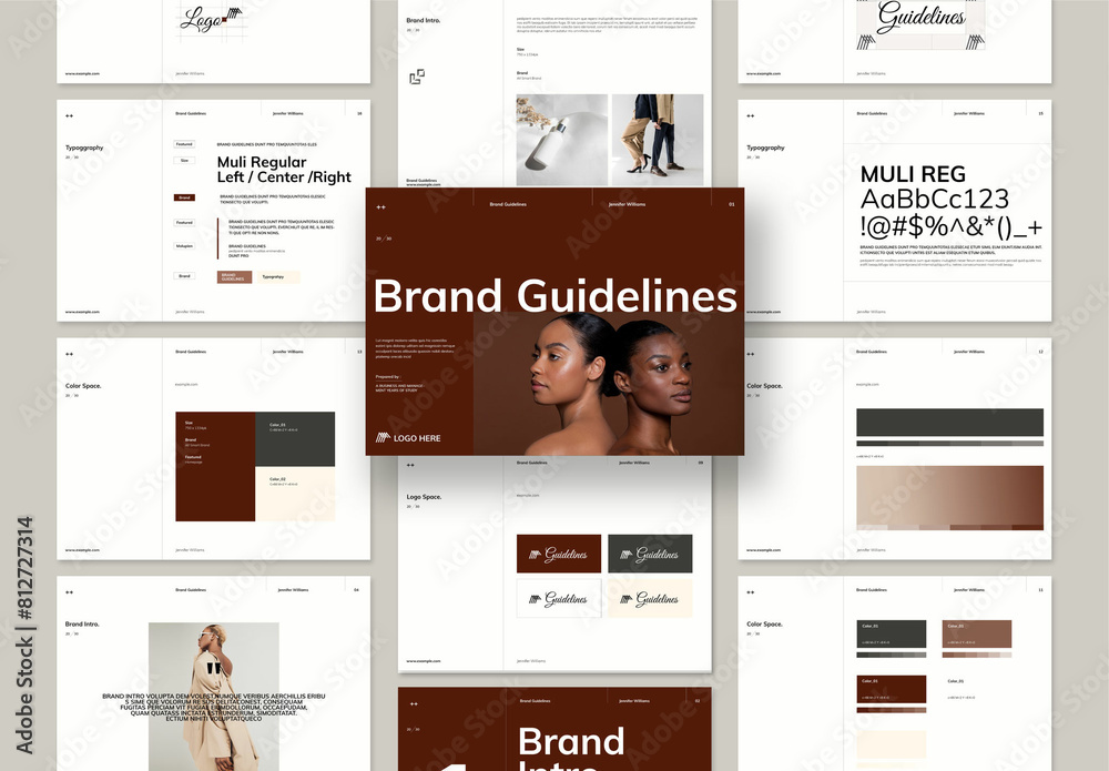 Brand Guideline Layout Stock Template | Adobe Stock