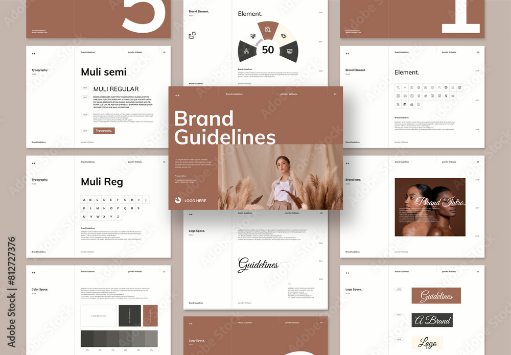 Brand Guidelines Layout Stock Template | Adobe Stock