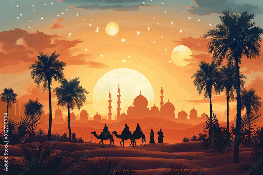 Islamic background for poster, wallpaper and graphic design. Stock ...