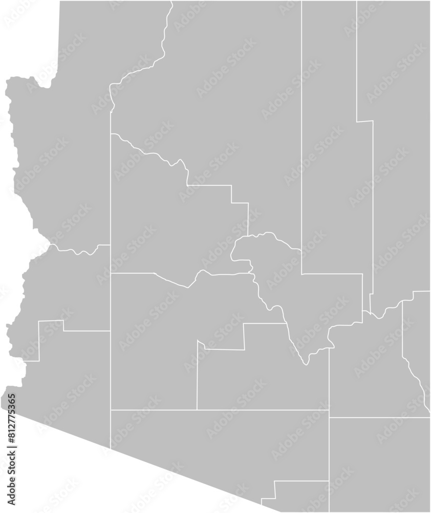 Arizona state of USA. Arizona territory. States of America territory on ...