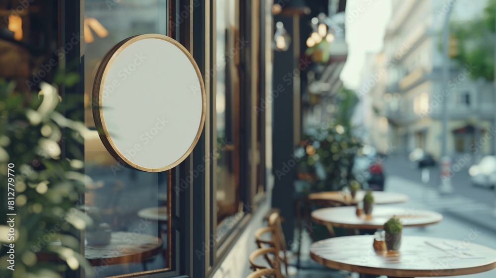 Cafe Signboard Visual Presentation for Logo Branding, Identity Display ...