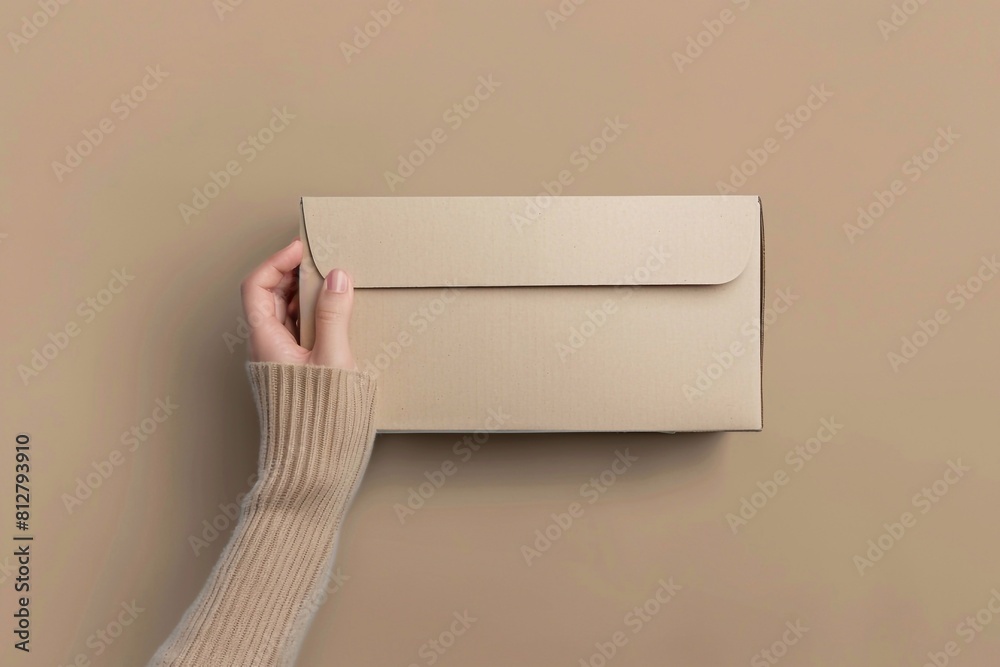 Fotografia do Stock: Hand holding a letter and envelope, Hand reaching ...