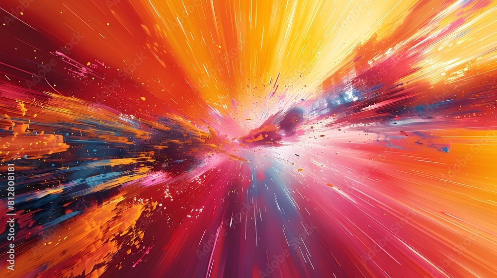 Vibrant and Explosive Abstract Background with Dynamic Lines and Bursts ...