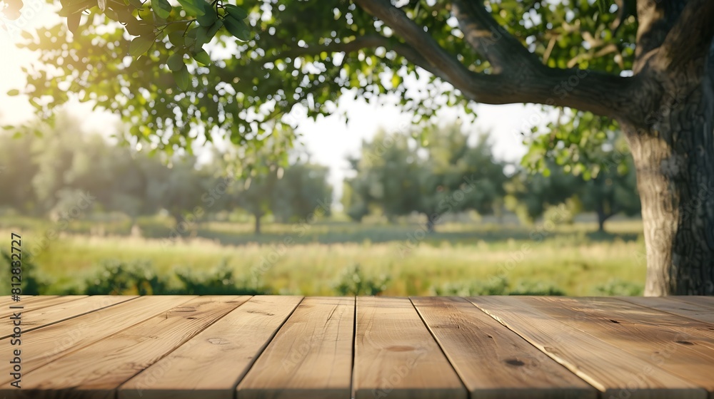 Tree Table wood Podium in farm display for food perfume and other ...