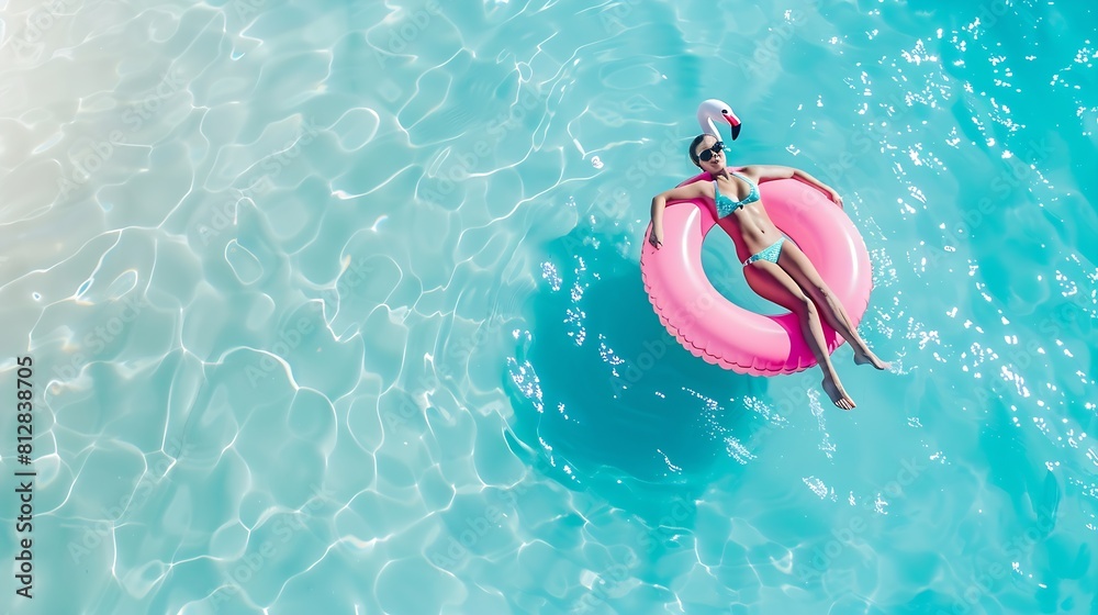 Travel on beach by pool on summer vacation in luxury resort Woman ...