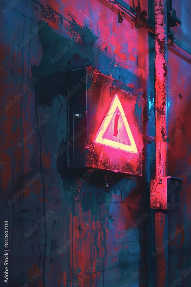 Emergency danger signal side view signaling high danger during an ...