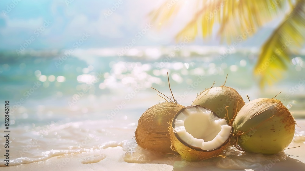 Summer vacation summer vacation enjoyment on the beach beach background ...