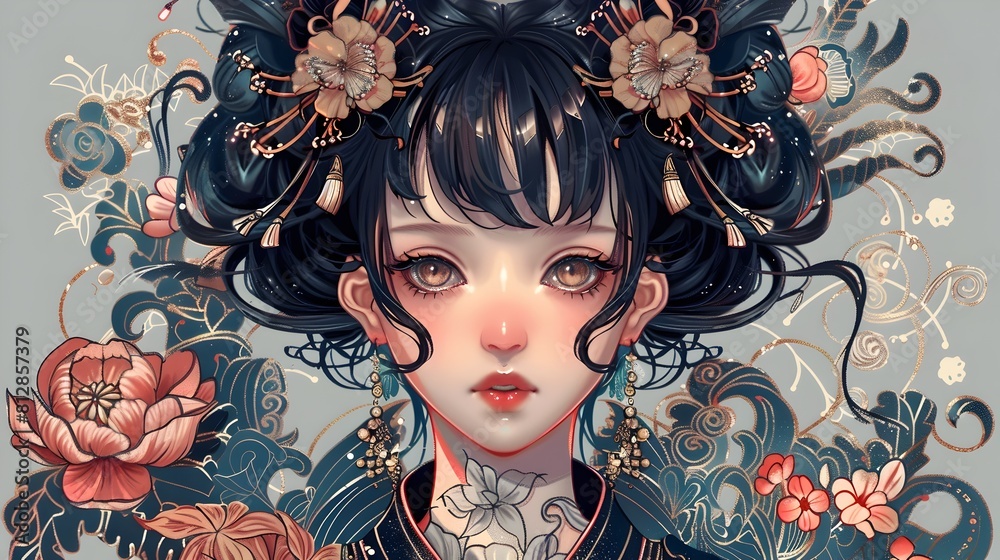 Elegant Ykai A Transparent Portrait of Supernatural Grace from Japanese ...