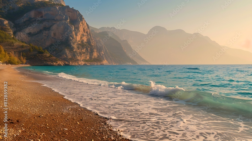 Kaputa Beach with morning sun in autumn Kaputa beach is on the ...