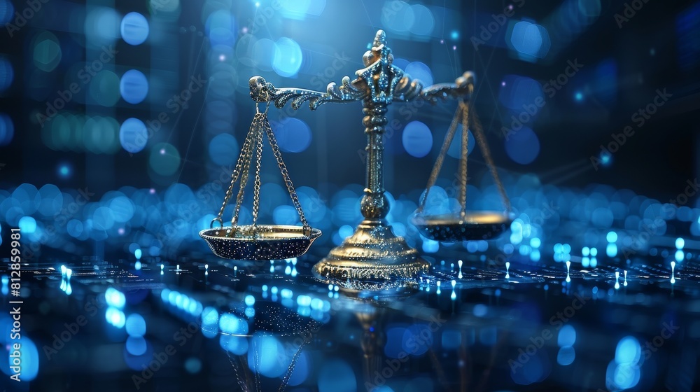 Justice System Representation: Legal Scale in Digital Environment Stock ...